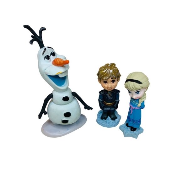 Disney | Toys | Disney Frozen Mini Figurines Olaf Kristoff Elsa Pvc ...